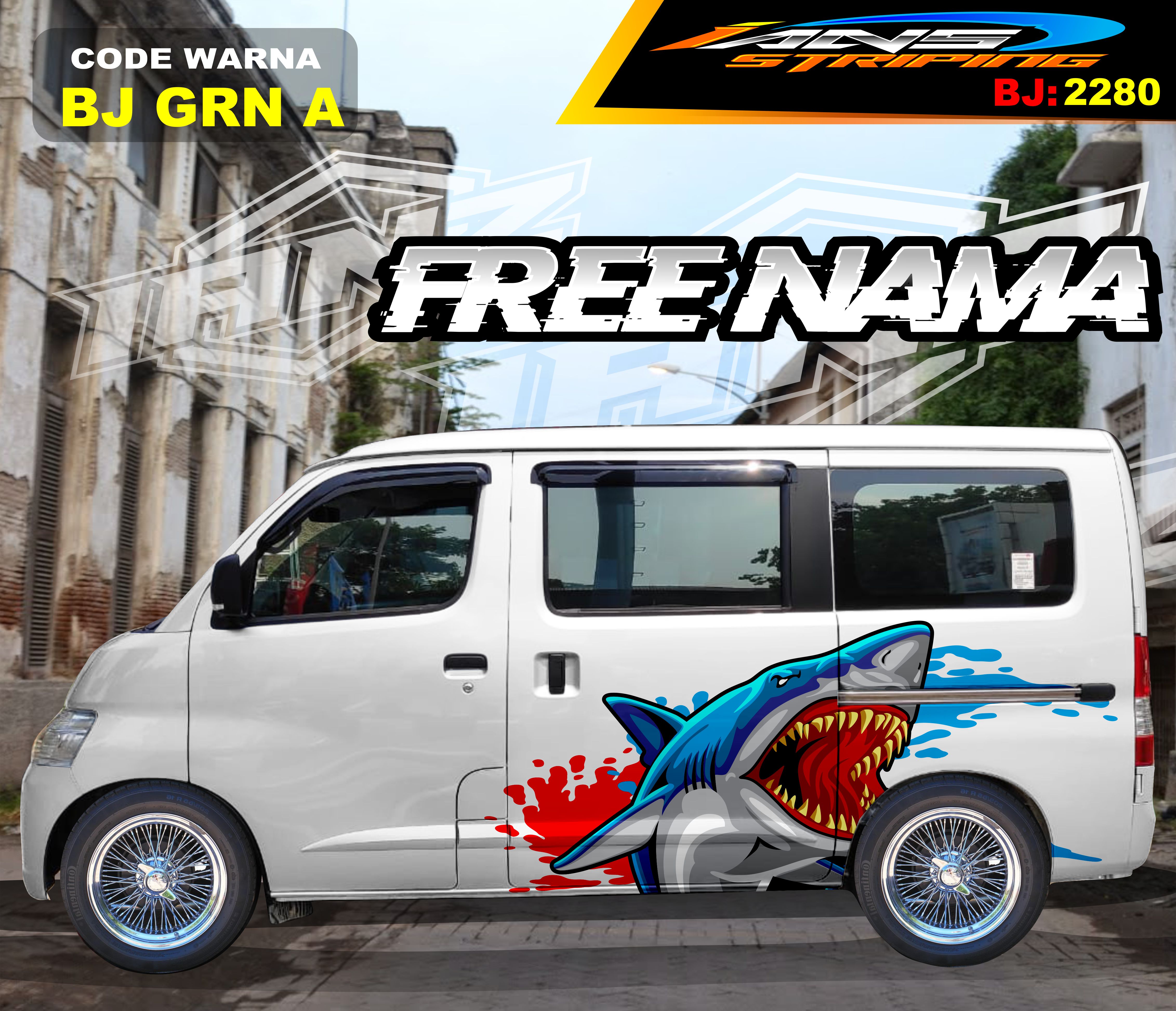 DECAL STICKER MOBIL GRANMAX / VARIASI STIKER MOBIL LUXIO / STICKER ...