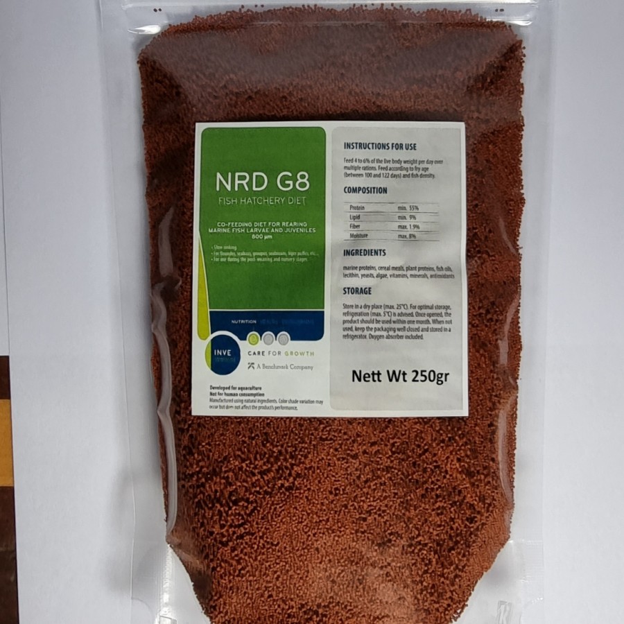 PELET NRD G8 250gr, ukuran 800 Mikron Pakan Cupang Dewasa dan Guppy ...