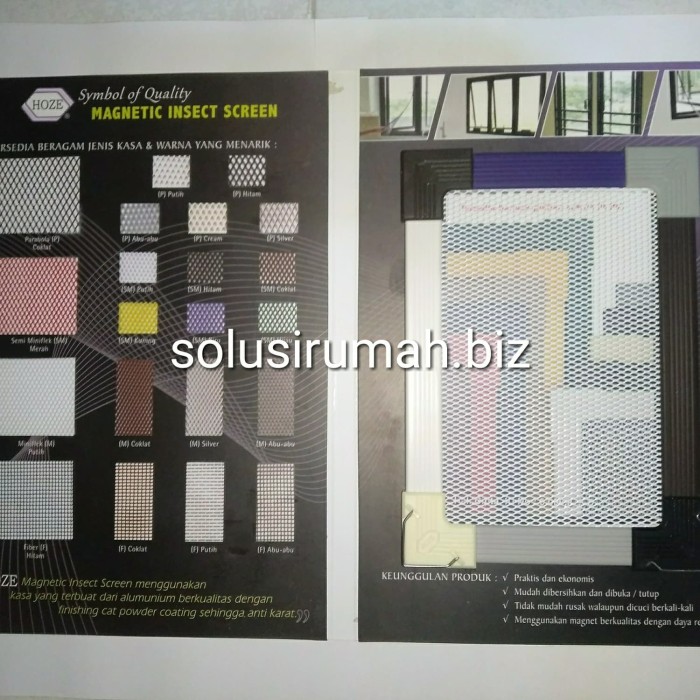 KATALOG MAGNETIC INSECT SCREEN 4HAL HOZE CONTOH SAMPLE WARNA KASA ...