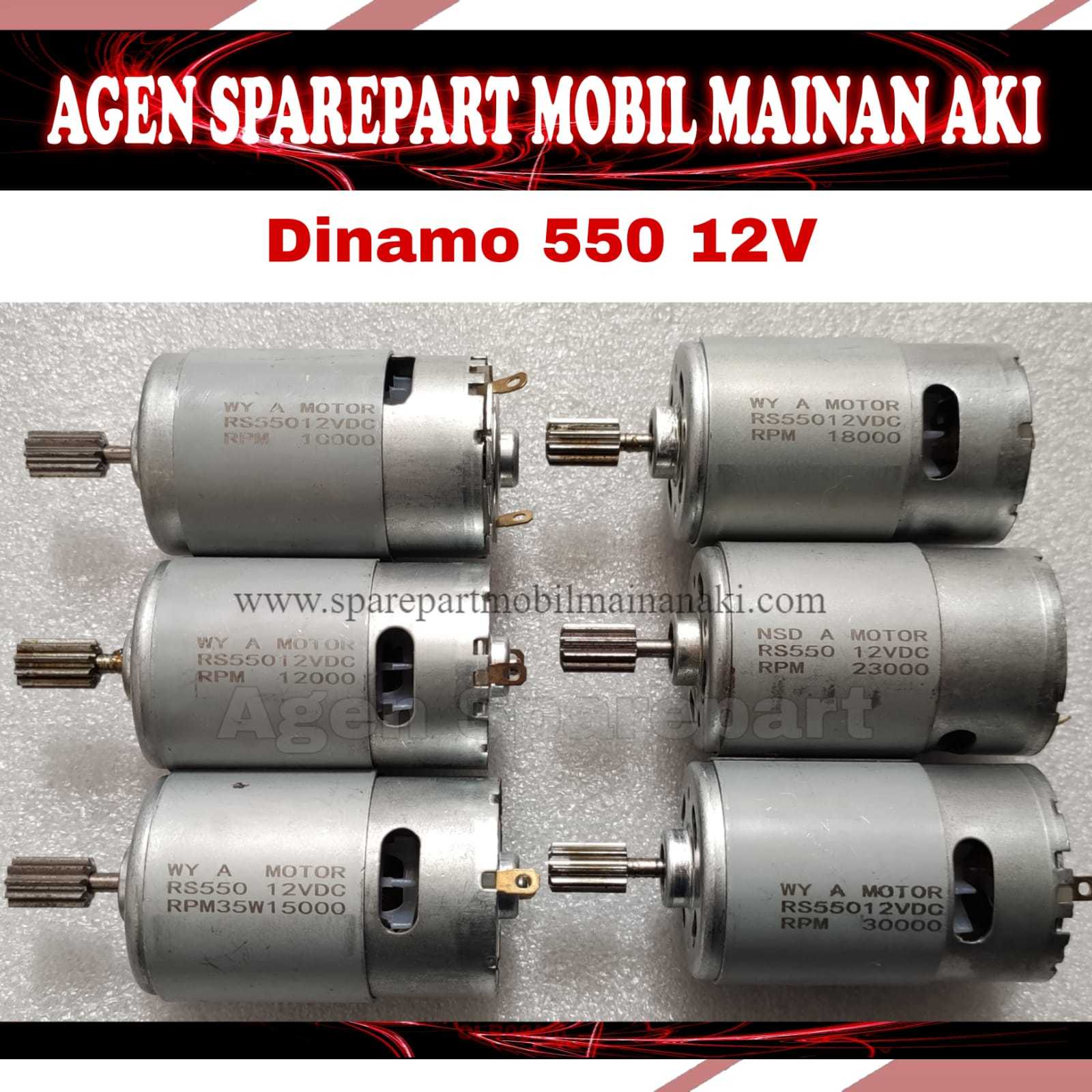 Dinamo Type 550 (Besar) Dinamo 12volt 10.000rpm, 12.000rpm, 15.000rpm, 18.000rpm, 23.000rpm, 30 ...