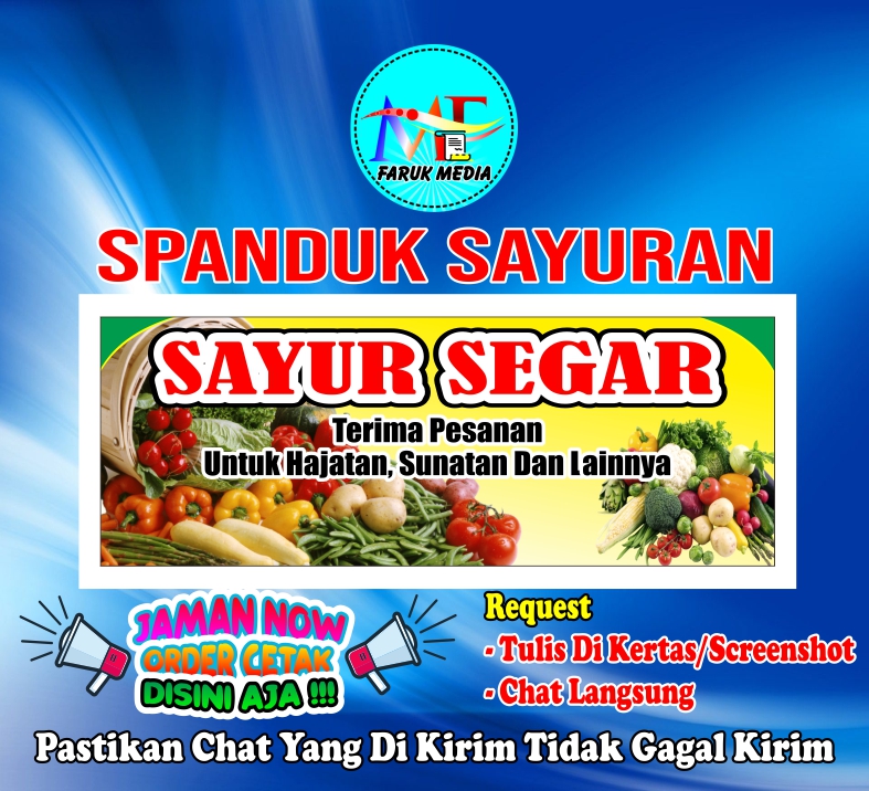 Spanduk banner sayuran terbaru paling keren ukuran 160x60 cm bisa ...
