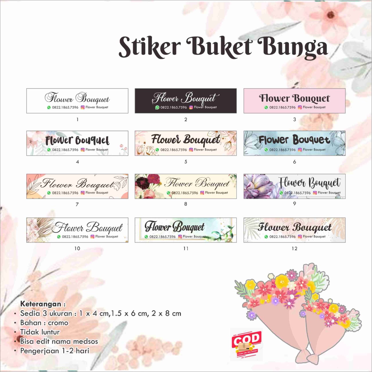 Stiker Bunga / Buket / Bouquet / Flower | Lazada Indonesia