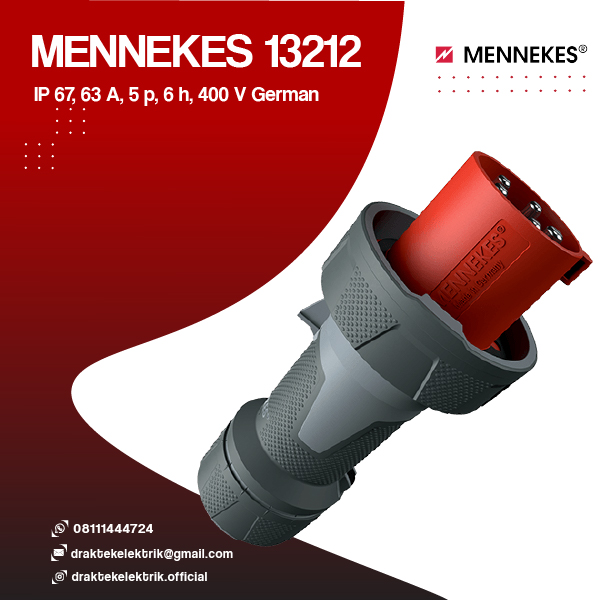 Mennekes 13212 | IP 44, 32 A, 3 P, 6 h, 230 V, German | Lazada Indonesia