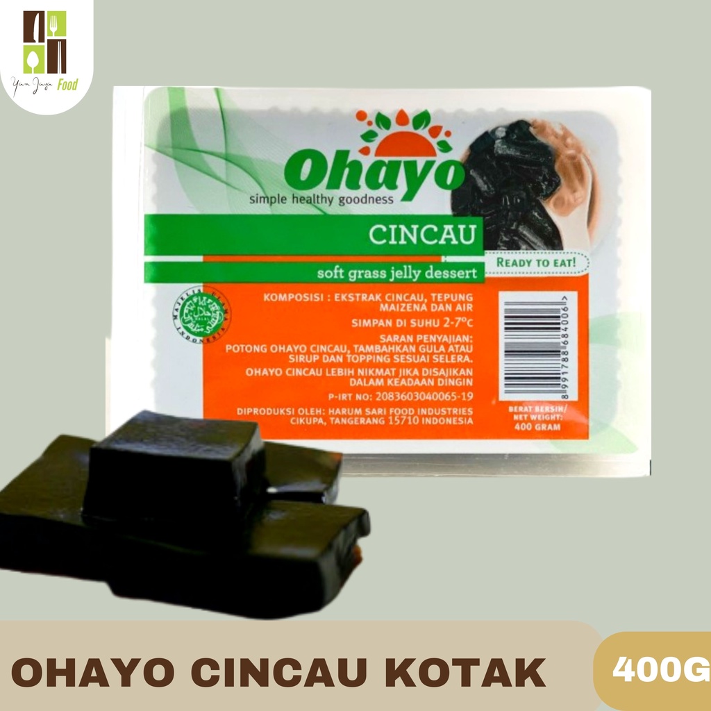 Ohayo Cincau/Cingcau/Grass Jelly Kotak / Soft Grass Jelly Dessert 400g | Lazada Indonesia