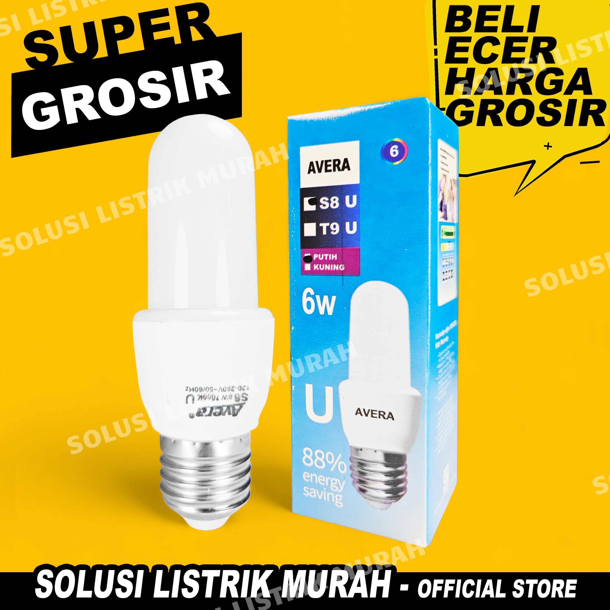 LAMPU LED STICK AVERA 6 / 12 W / LAMPU STIK / LAMPU PLC / LAMPU JARI ...