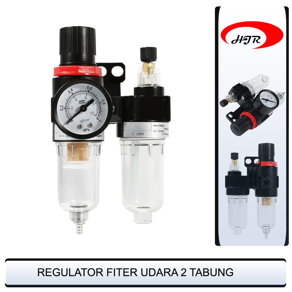 HJR AIR FILTER REGULATOR AFC-2000 SARINGAN UDARA KOMPRESOR DOUBLE ...