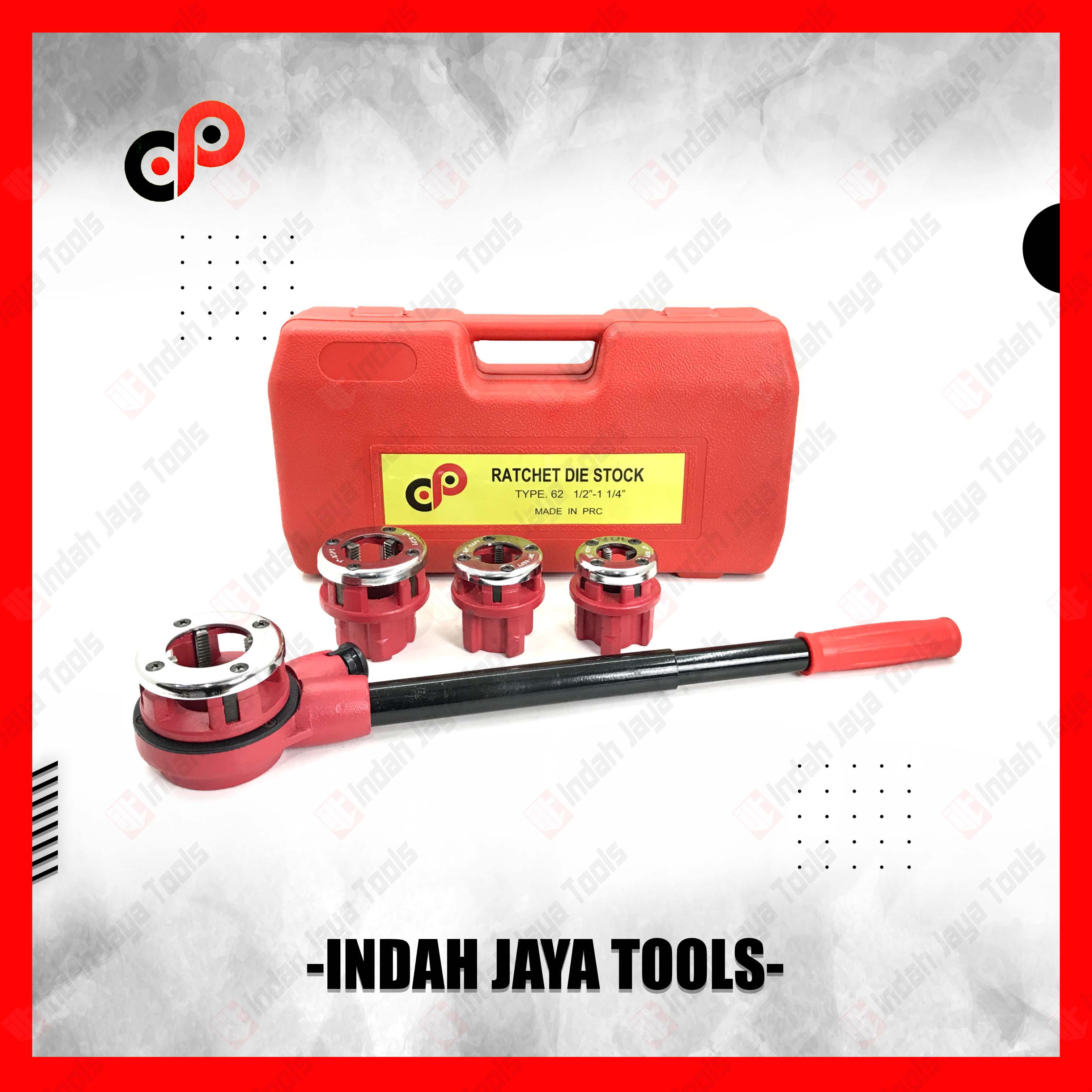 MERAH RRC Mesin Alat Snai Snei Pipa Set 1/2 - 1-1/4 Inch Manual Drat ...