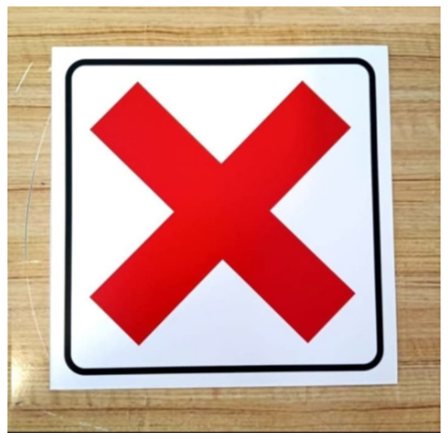 stiker vinyl X silang Larangan Rambu k3 15x15cm Lebel | Lazada Indonesia