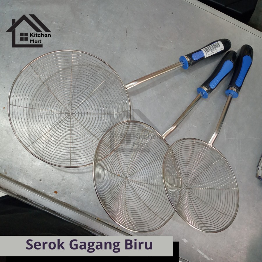 Serok Parabola Stainless Steel Gagang Biru Hitam | Lazada Indonesia