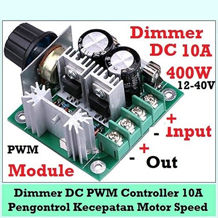 PWM DC 10A 10 A STRONG SPEED CONTROL MOTOR DC LED DIMMER 400W 12V | Lazada Indonesia