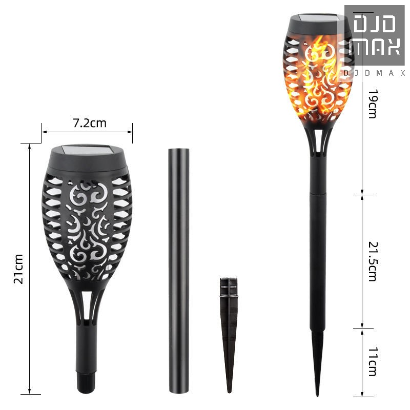 DJDMax Lampu Taman Obor Solar LED/ Lampu Taman Tancap Model Obor Tenaga ...