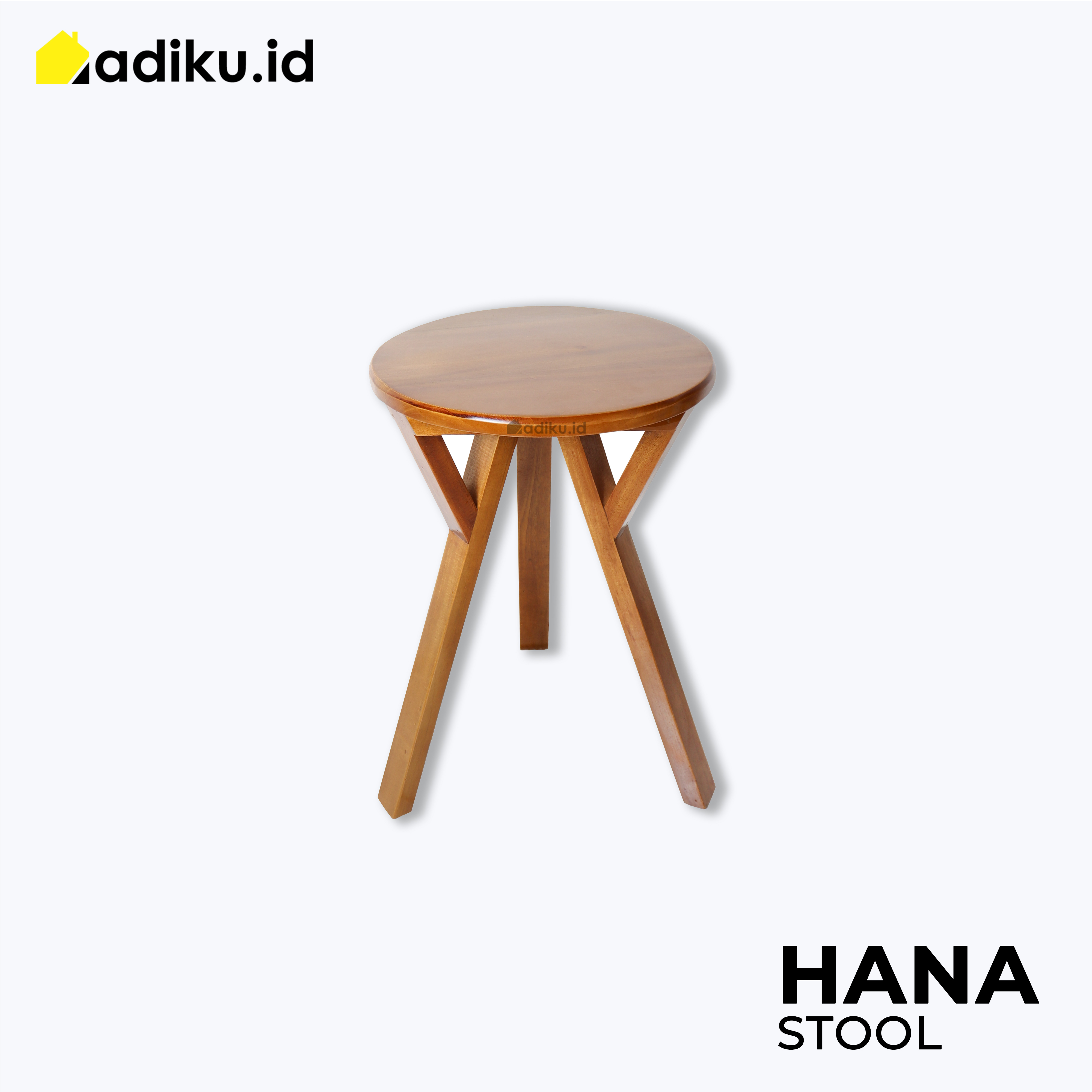 Adiku Hana Stool Kayu Minimalis | Lazada Indonesia