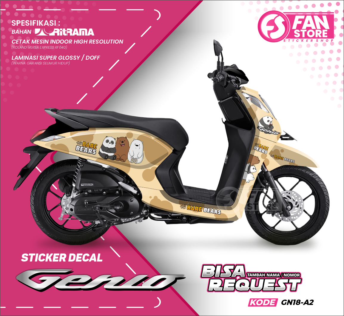 Decal honda genio full body simple style - Sticker striping genio ...