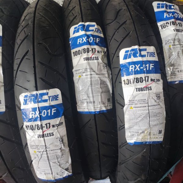 RX-01F Ban Luar Tubeless Belakang IRC 100-80 Ring 17 Supra X 125 Blade Revo 110 Vega Jupiter ...