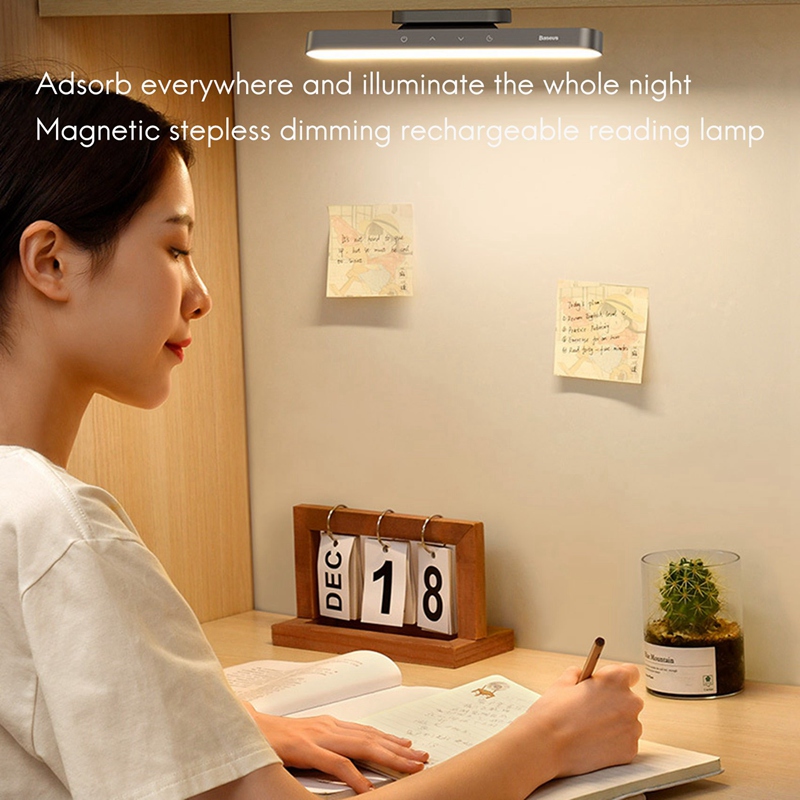 Baseus LED Table Lamp Magnetic Desk Lamp Hanging Wireless Contact Night ...