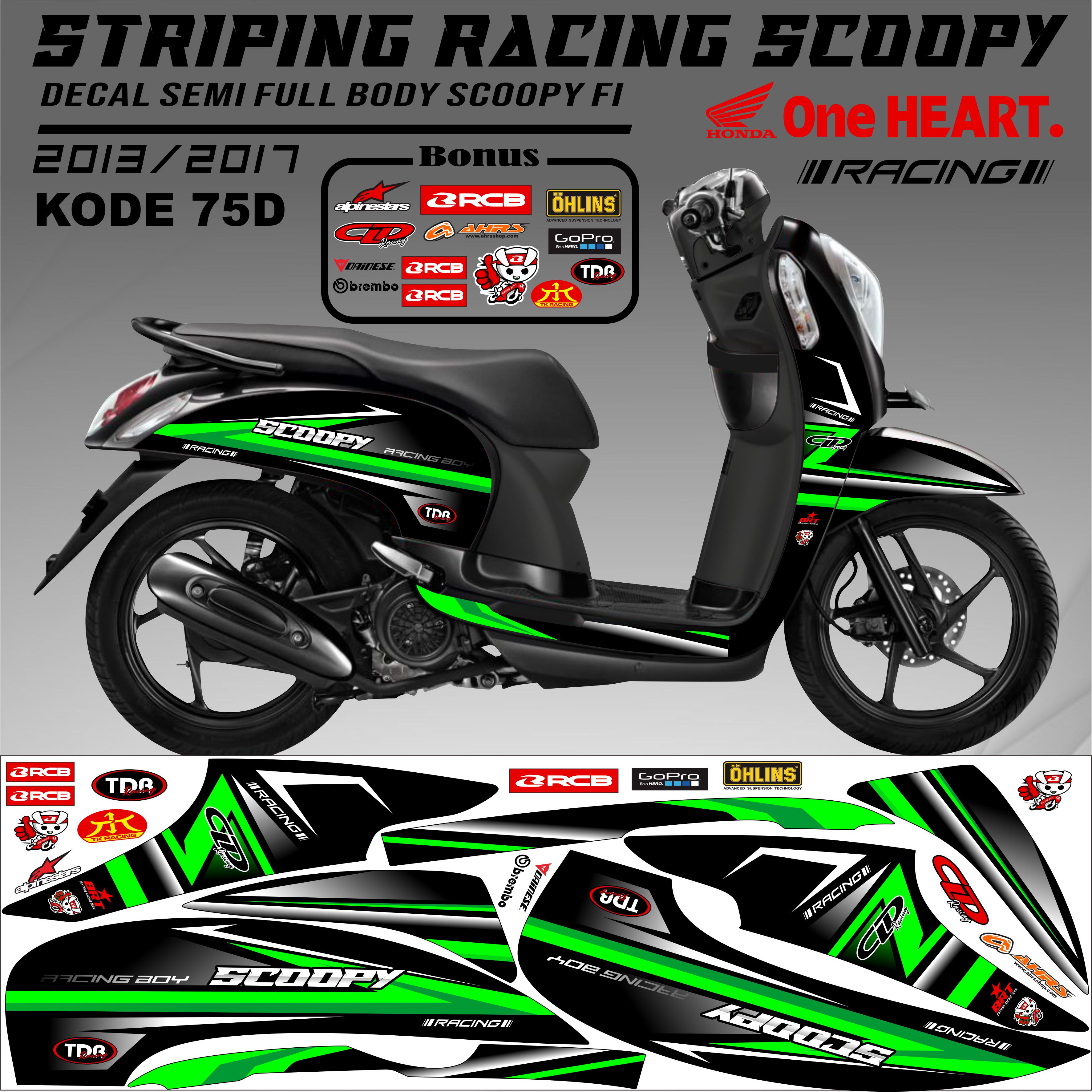 Sticker Scoopy Striping Scoopy Variasi Kode 75 | Lazada Indonesia