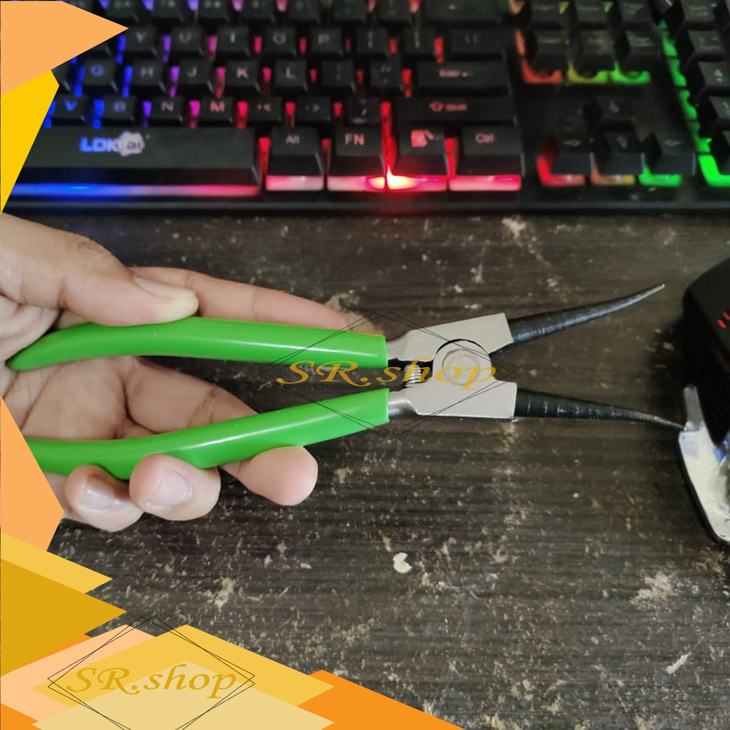 TEKIRO Tang Snap ring Tang Spi 7" ES Lurus Buka circllip pilers, Alat ...