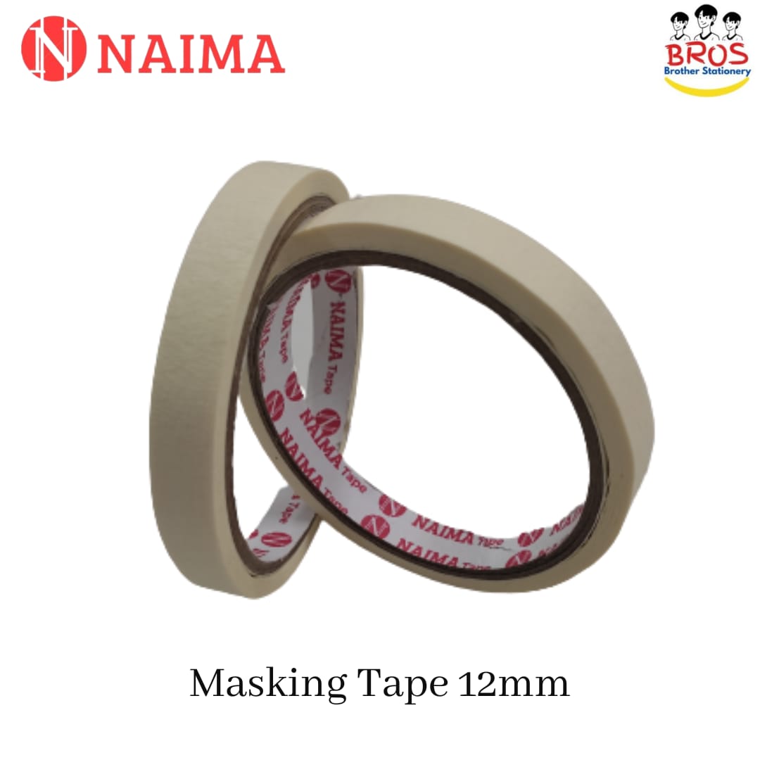 Masking Tape 12mm - Lakban Kertas Naima 1/2 Inch - Selotip Kertas ...