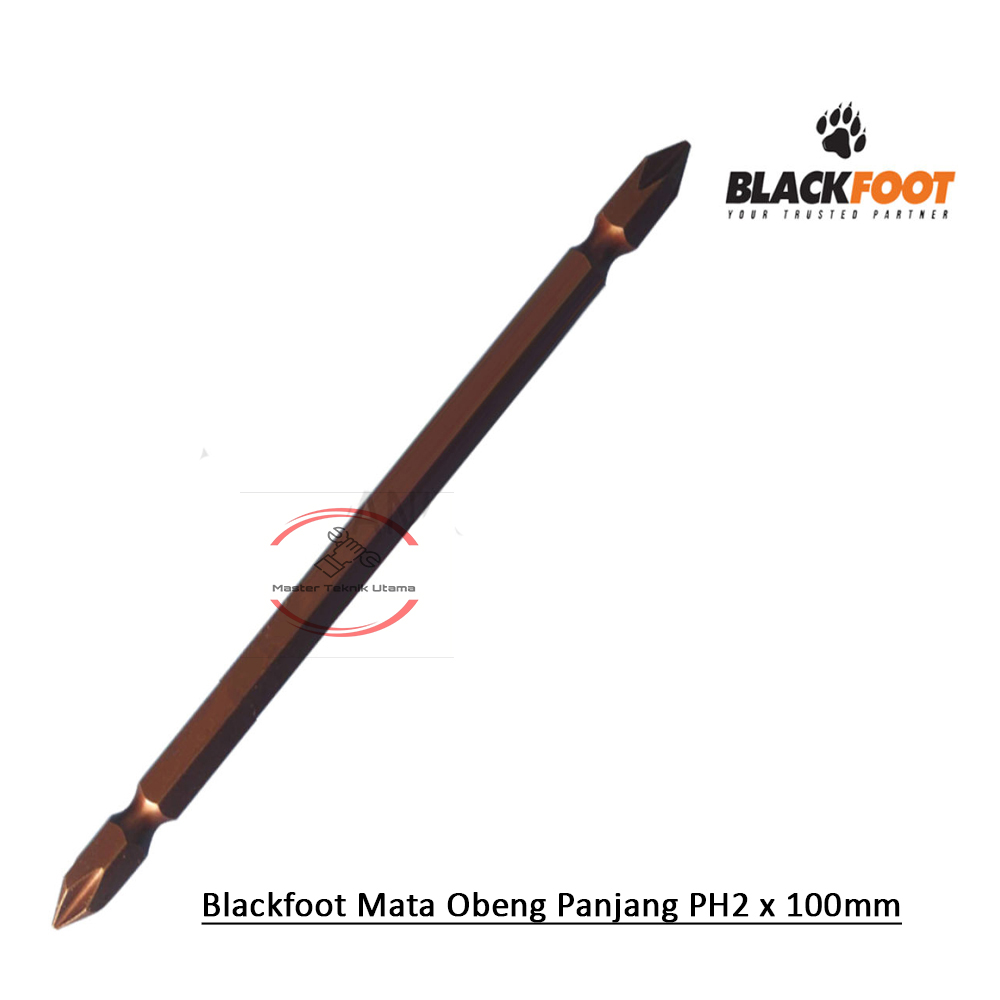 BLACKFOOT Mata Bor Obeng Impact Angin PH2 x 100mm S2 Panjang Dengan ...