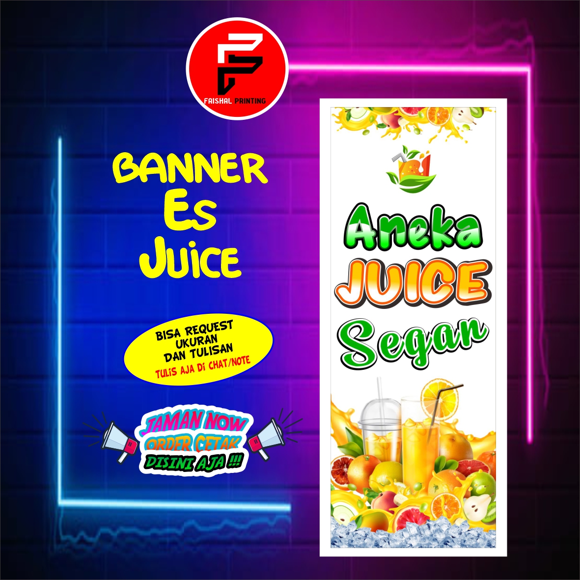 Banner Es Jus / Spanduk Ice Juice / Banner Es Juice / Banner Minuman ...