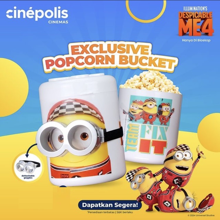 Despicable Me 4 x Cinepolis Official Exclusive Popcorn Bucket | Lazada ...
