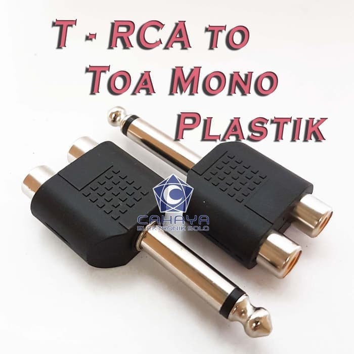 Jack Jek T RCA To TOA Akai MONO Plastik Cabang Konektor Jack Bagus 1 ...