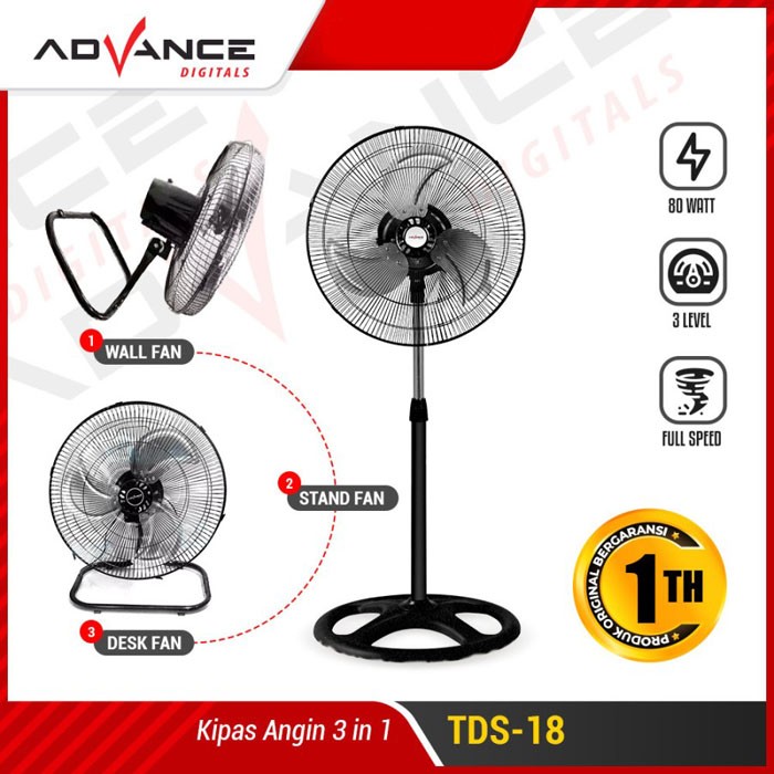 Advance TDS-18 kipas angin multifungsi 3 in 1 tornado fan tds18 ...