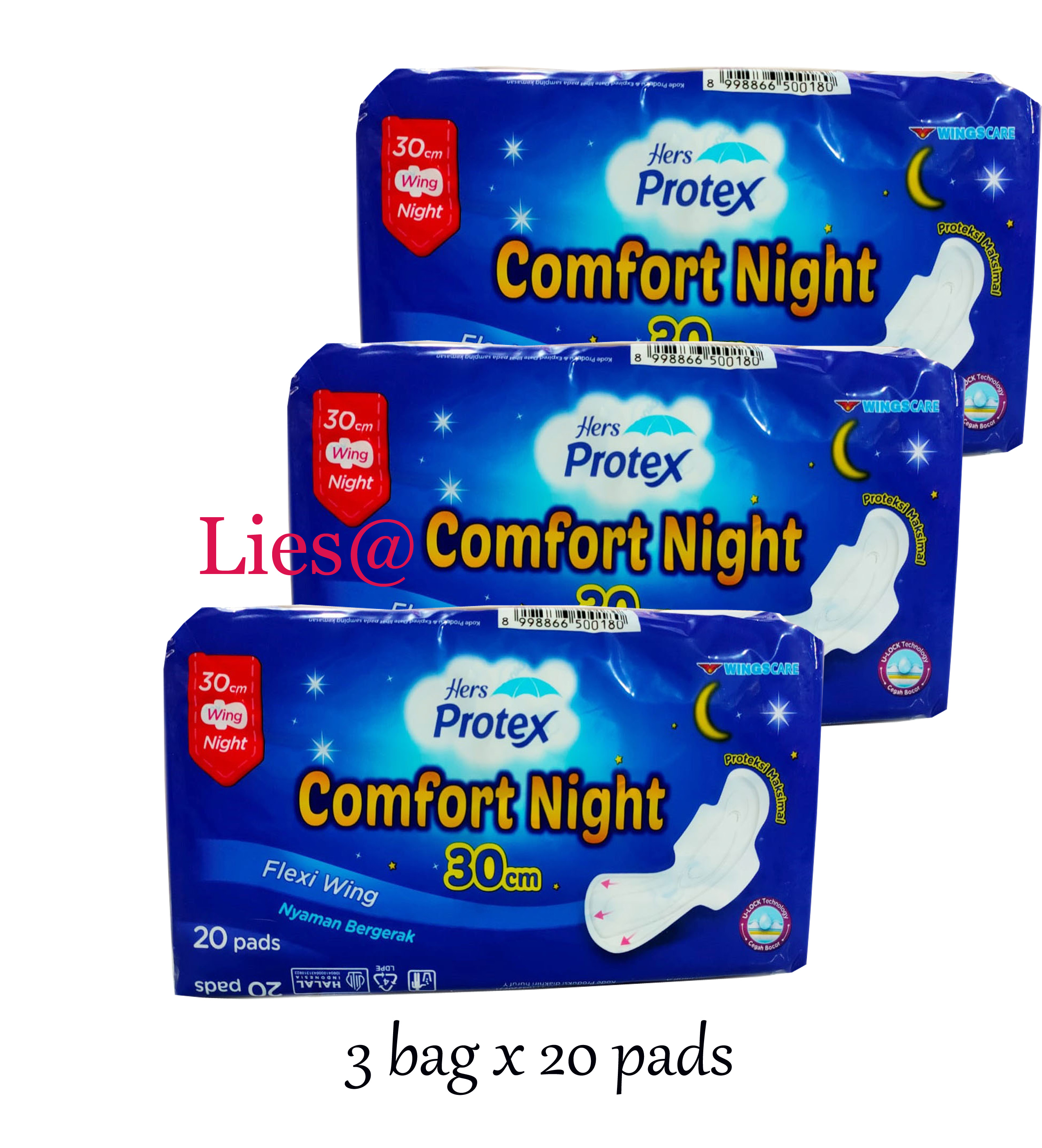 protex comfort night bag (3 bag x 20 pads/pcs) | Lazada Indonesia