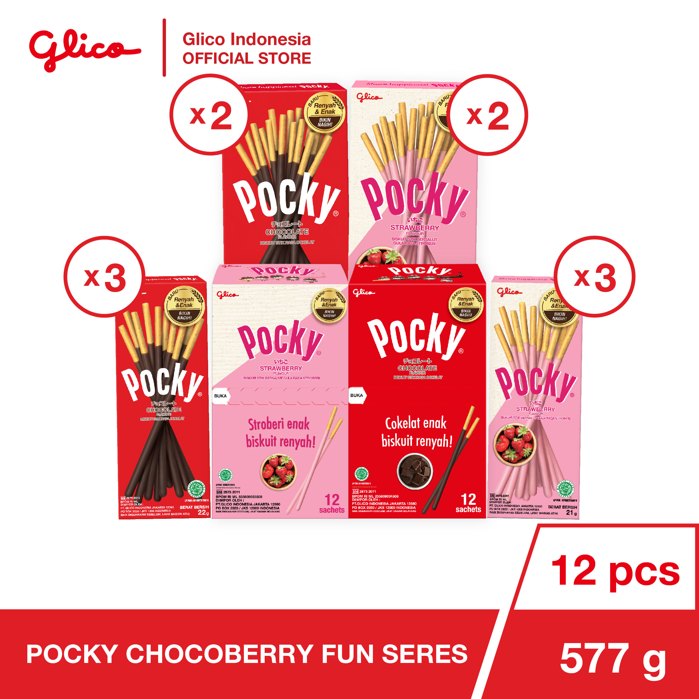 Glico Pocky Chocoberry Fun Series | Lazada Indonesia