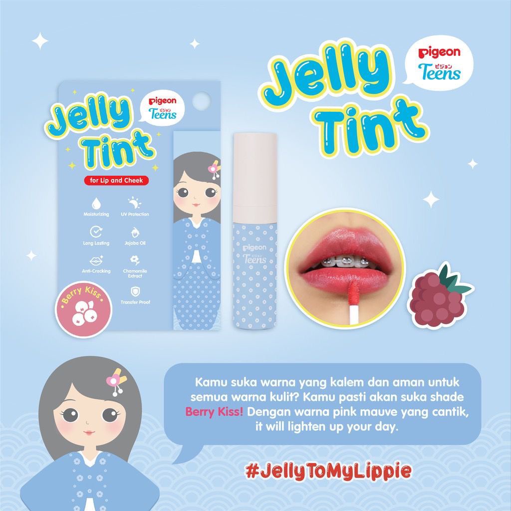 PIGEON Teens Jelly Tint Liptin Liptint Lip Tint Cheek Jely Kosmetik ...
