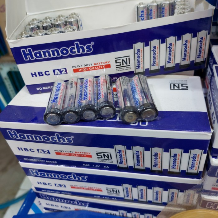 BATRAI Hannochs HBC A2 Batrai AA abc super power SNI R6P 1,5V | Lazada ...