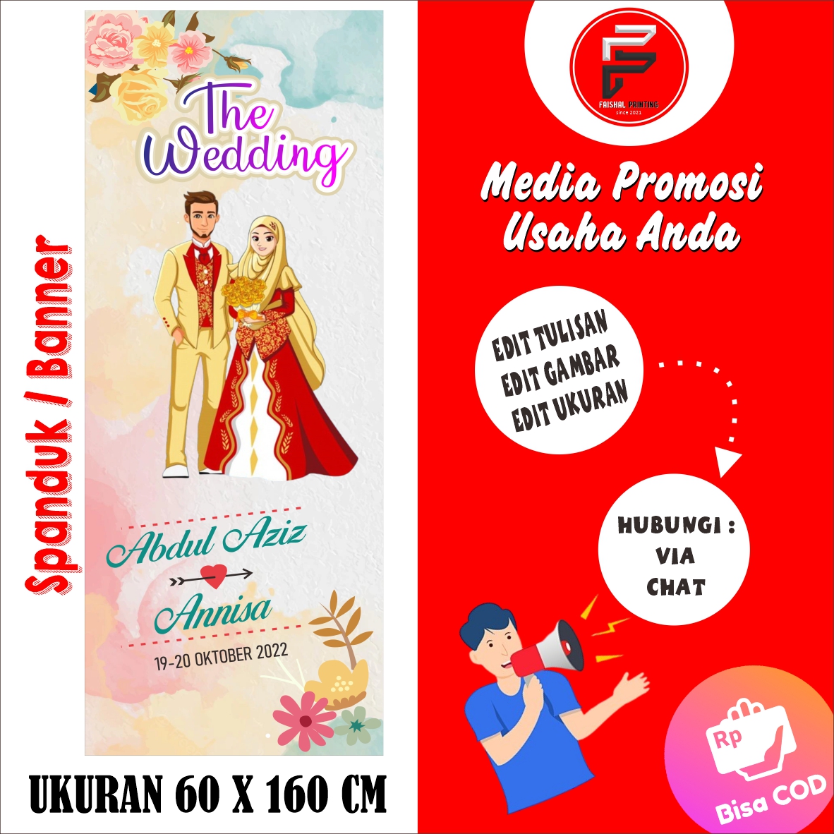 Spanduk Wedding / Banner Pernikahan / Banner Wedding / Spanduk Ukuran ...