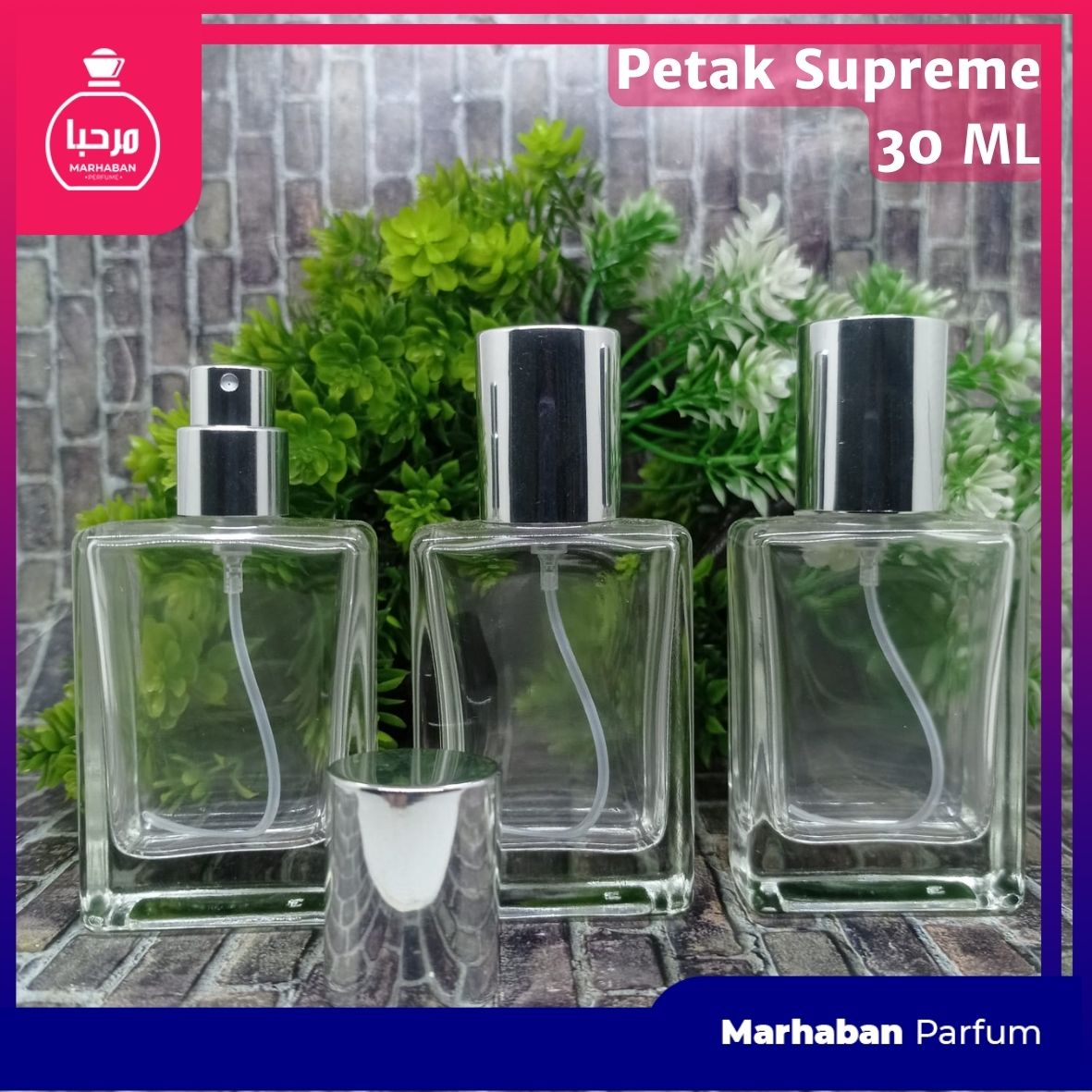 Botol Petak HMS Supreme 30ml botol parfum botol kosong parfum botol ...