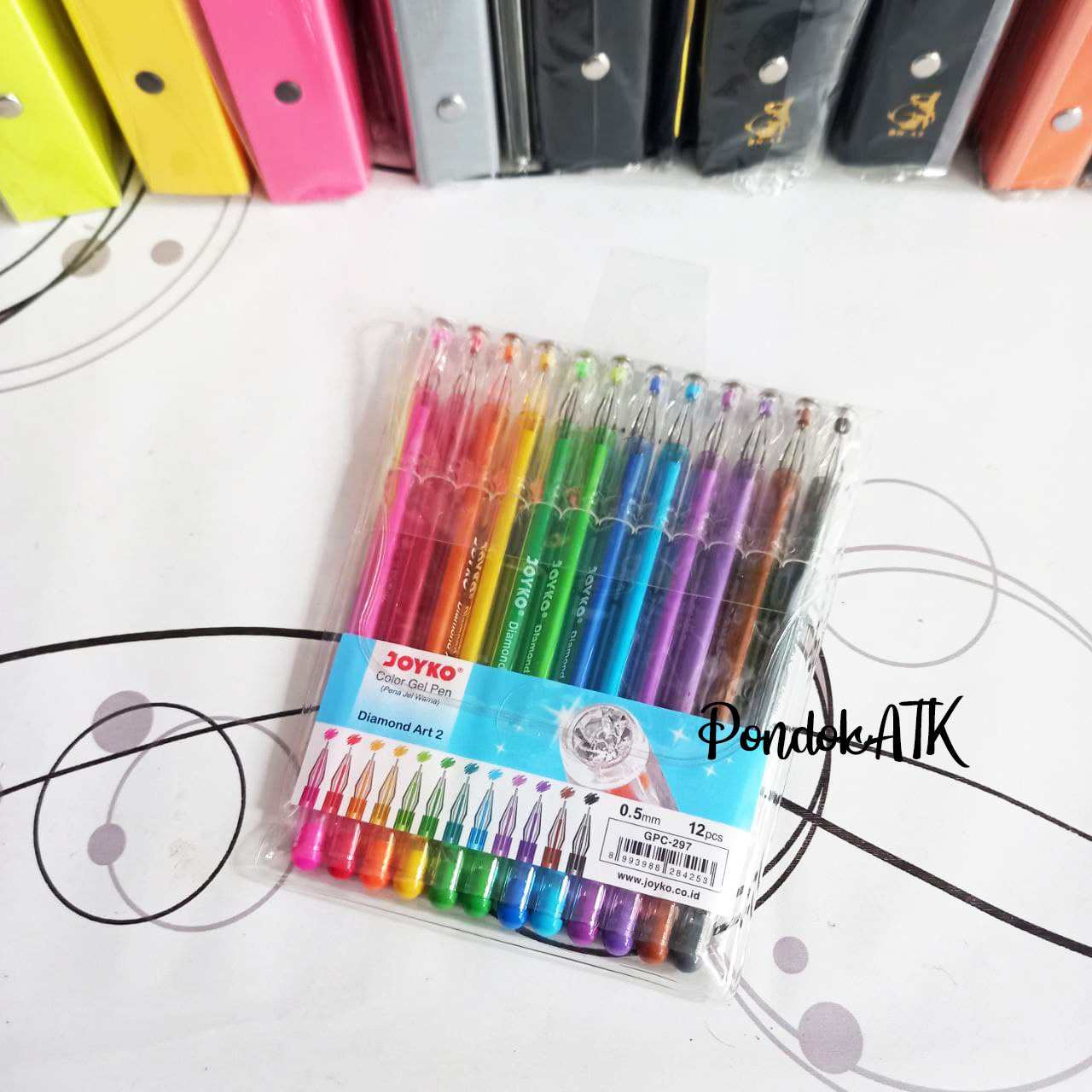 Joyko Color Gel Pen Diamond Art 2 GPC 297 Pulpen Joyko Warna Warni Isi ...