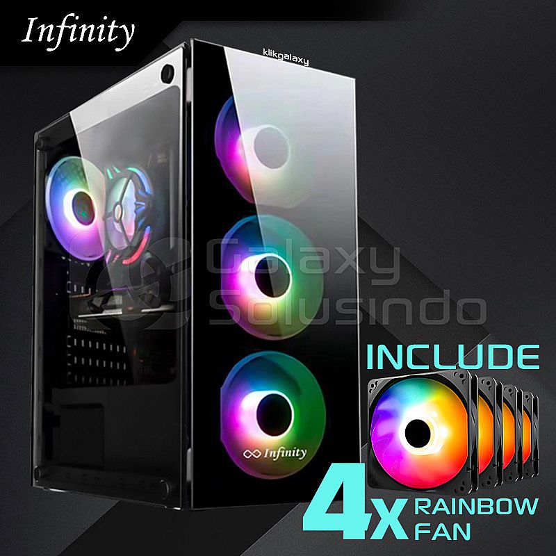 Infinity VESTA V2 Tempered Glass Gaming Case | Lazada Indonesia