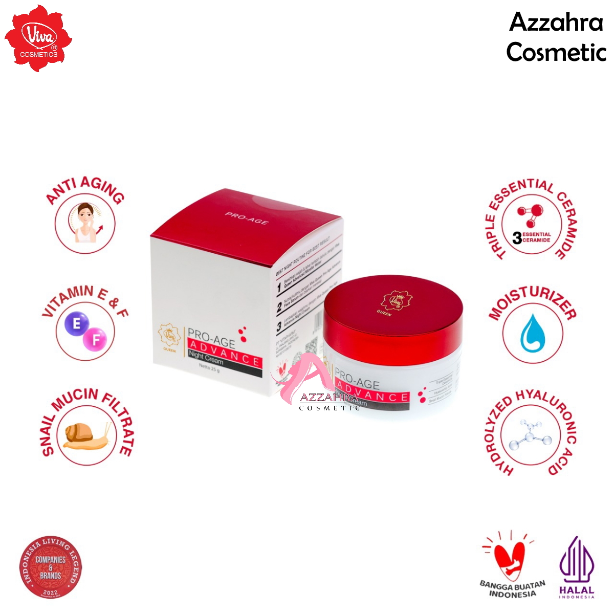 Viva Queen Pro-Age Advance Night Cream 25gr | Lazada Indonesia