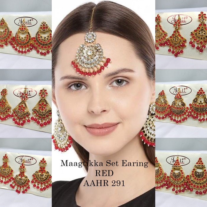 Star ACC Hiasan dahi dan Anting India / Tiika set Earing mewah dan ...