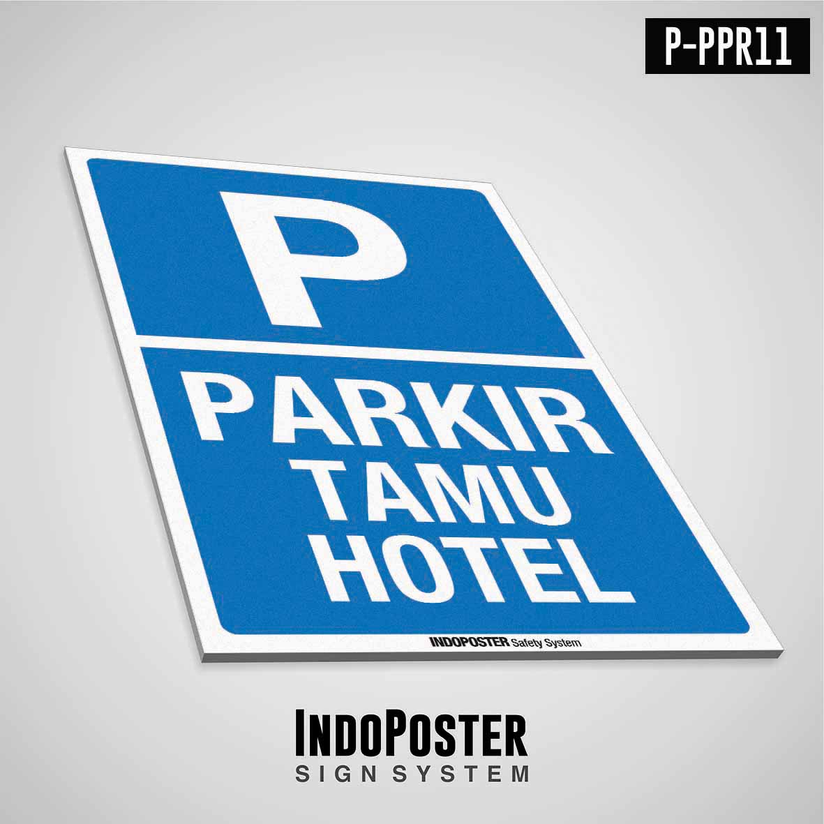 Sign Rambu Petunjuk Ruangan PVC Rambu Parkir Tamu Hotel M 45x30cm ...