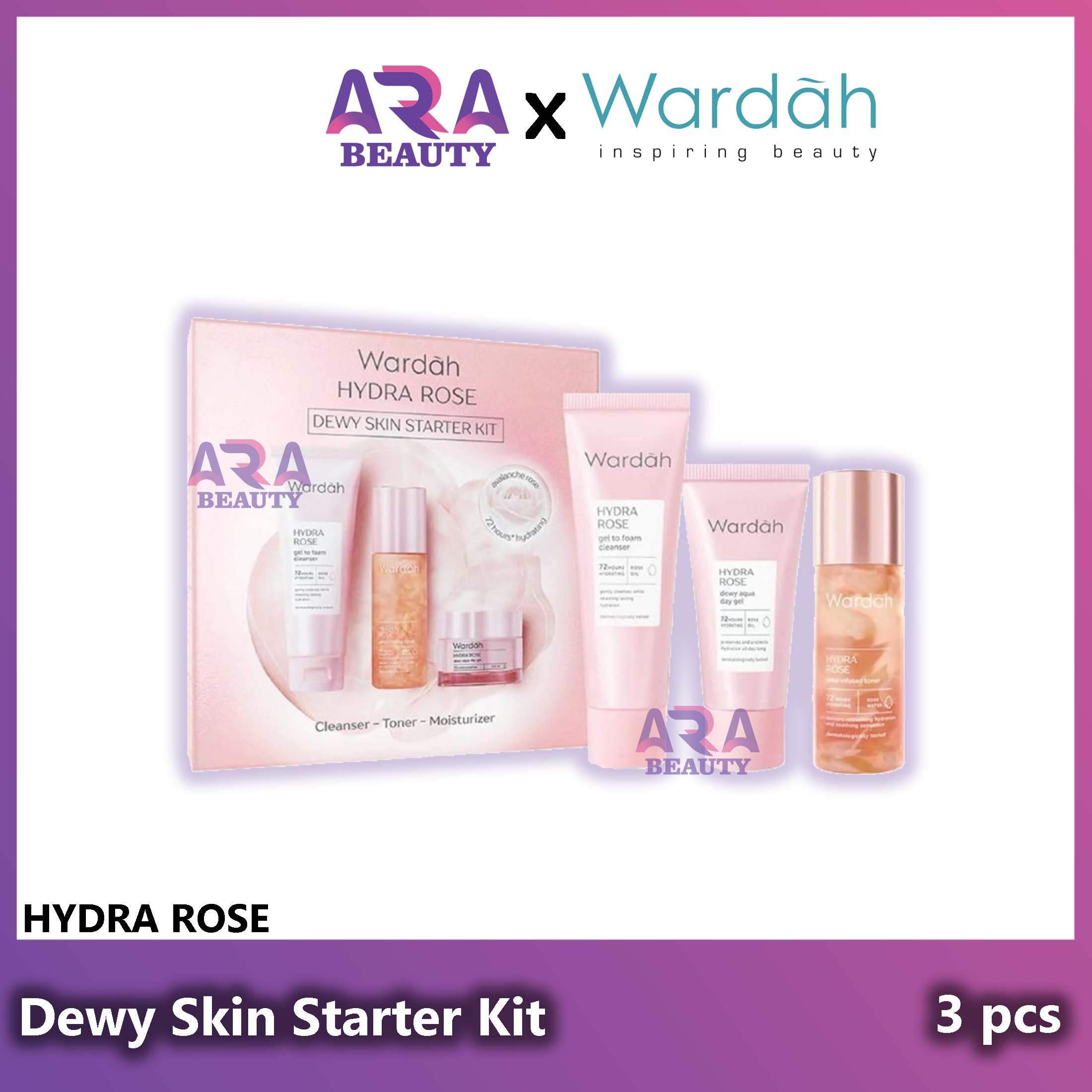 Wardah Hydra Rose Dewy Skin Starter Kit by ARRA | Lazada Indonesia