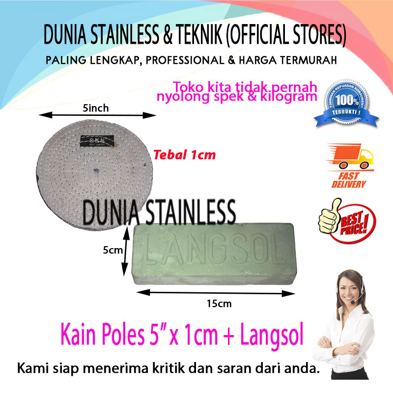 Langsol + Kain Poles 5" x 1cm | Lazada Indonesia