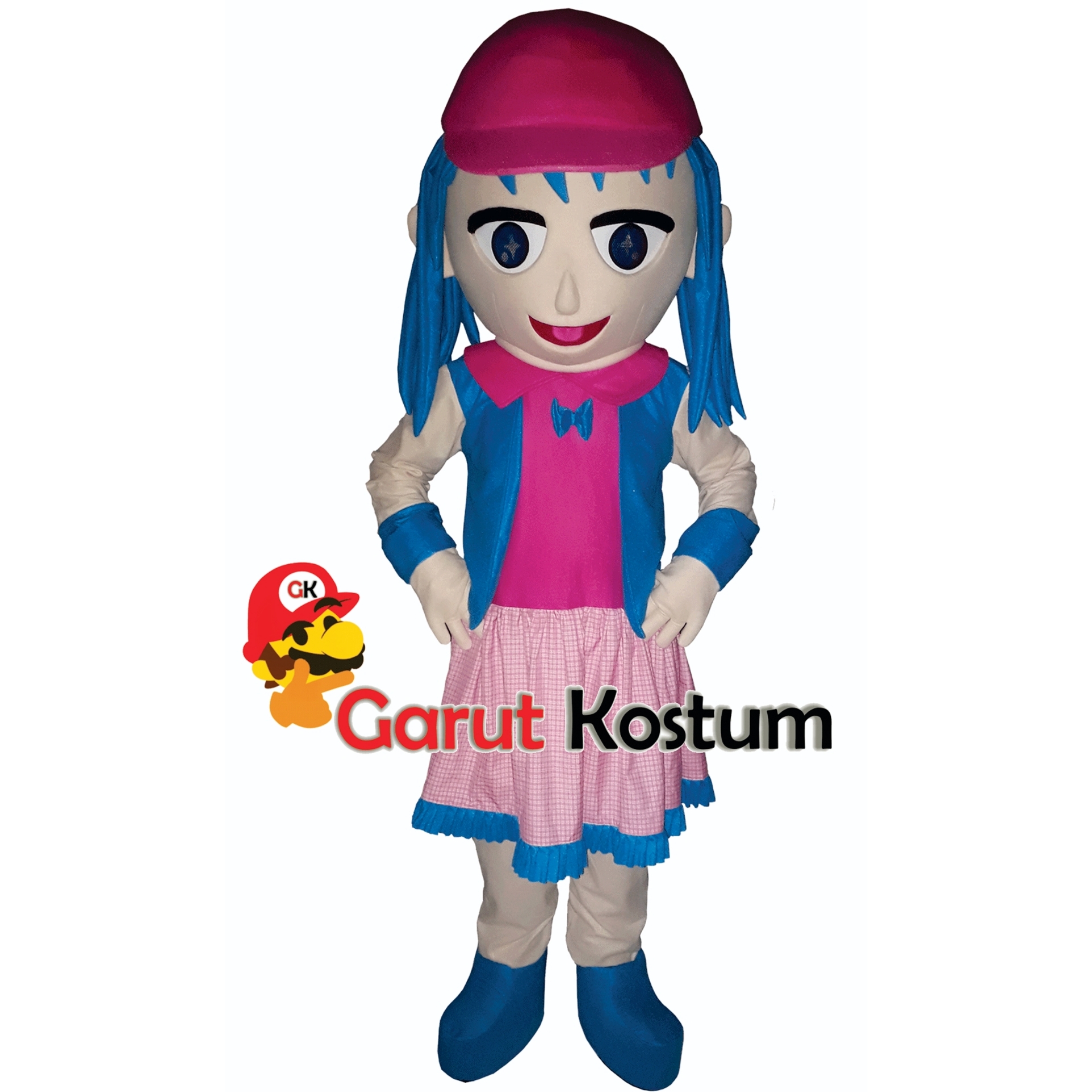 Kostum maskot badut sailormon topi pink karakter costume dewasa lucu ...
