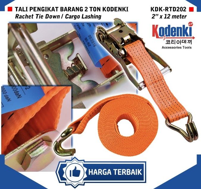 Promo Kodenki Sabuk Ikat Muatan Truck rachet tie down 2 inch × 12 meter ...