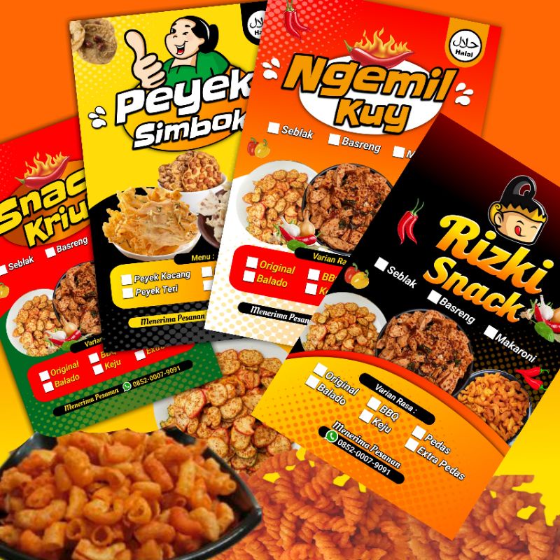 Sticker/Lebel 100 Pcs Logo Sendiri/ Logo Makanan Sticker/ Lebel Sticker ...