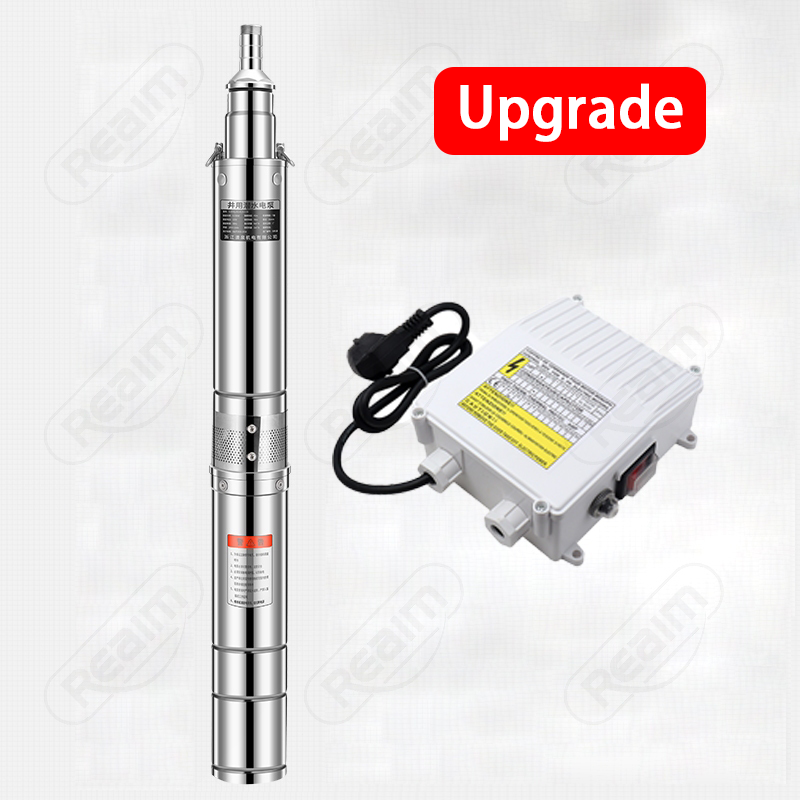 REAIM Pompa Satelit Pompa Air Sumur Dalam 550 Watt 1 inch Stainless ...