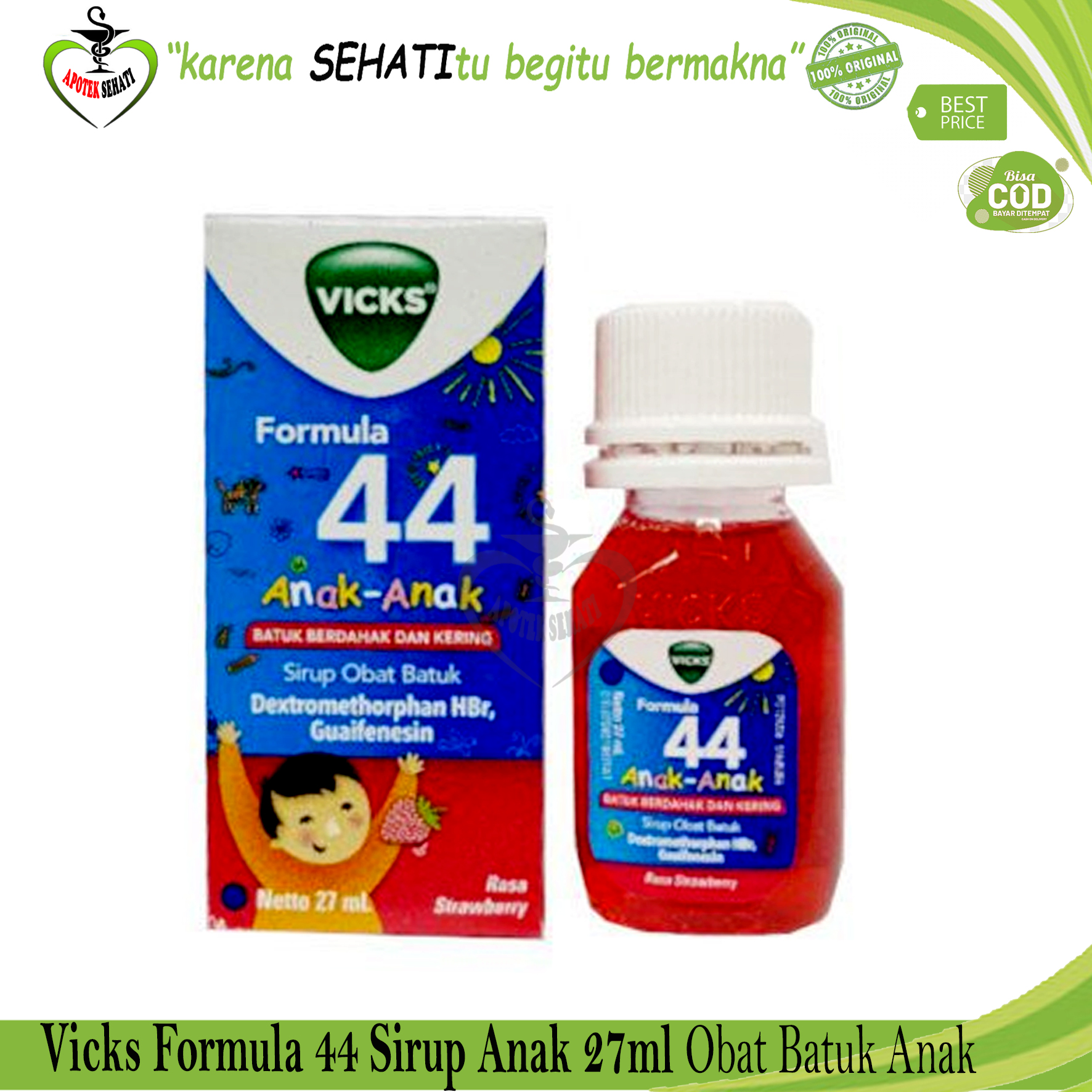 VICKS FORMULA 44 27ML ANAK SIRUP OBAT BATUK PILEK ANAK | Lazada Indonesia