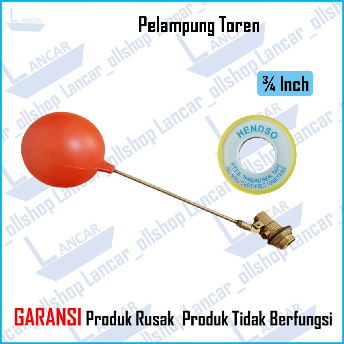 Pelampung Bola Tangki Air 1/2 Inci Kuningan / Floating Valve Toren ...