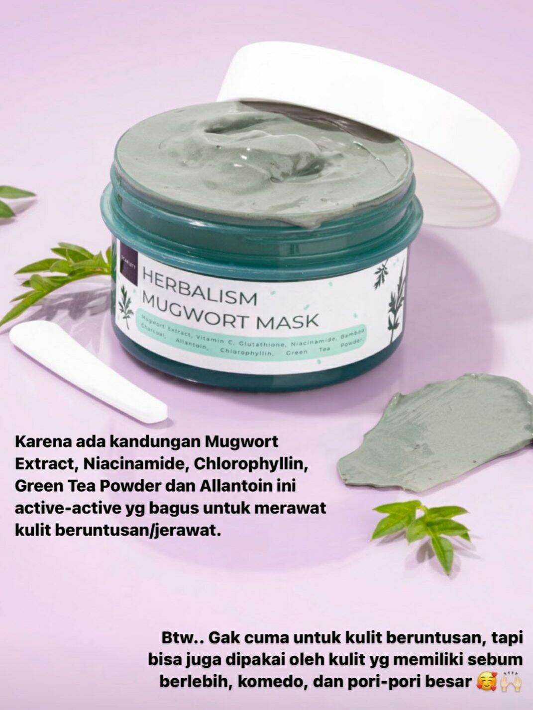 Scarlett Whitening Mugwort Mask - Masker Wajah Scarlett - Herbalism ...