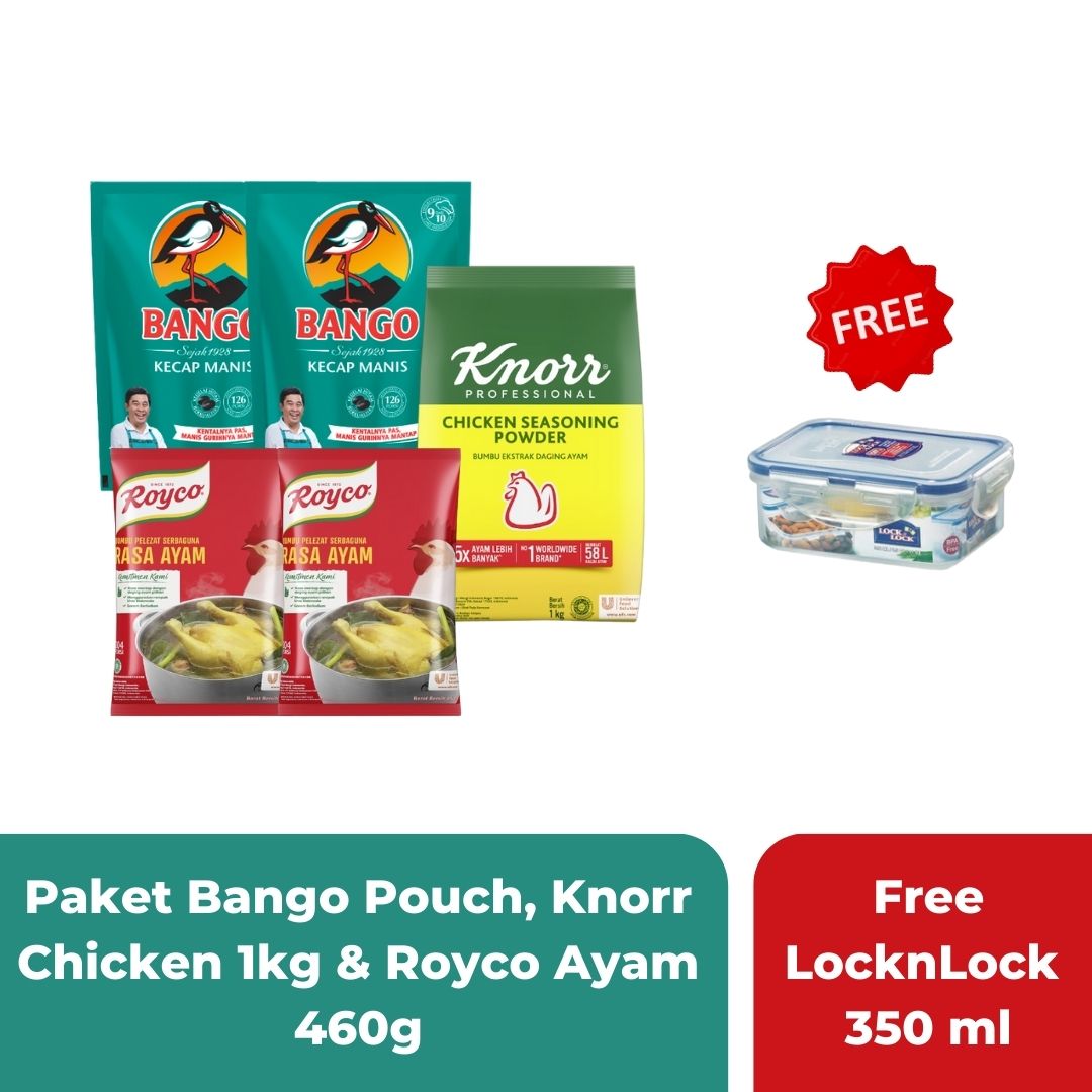 Paket Bango Pouch, Knorr Chicken 1kg, & Royco Ayam 460g Free LocknLock ...