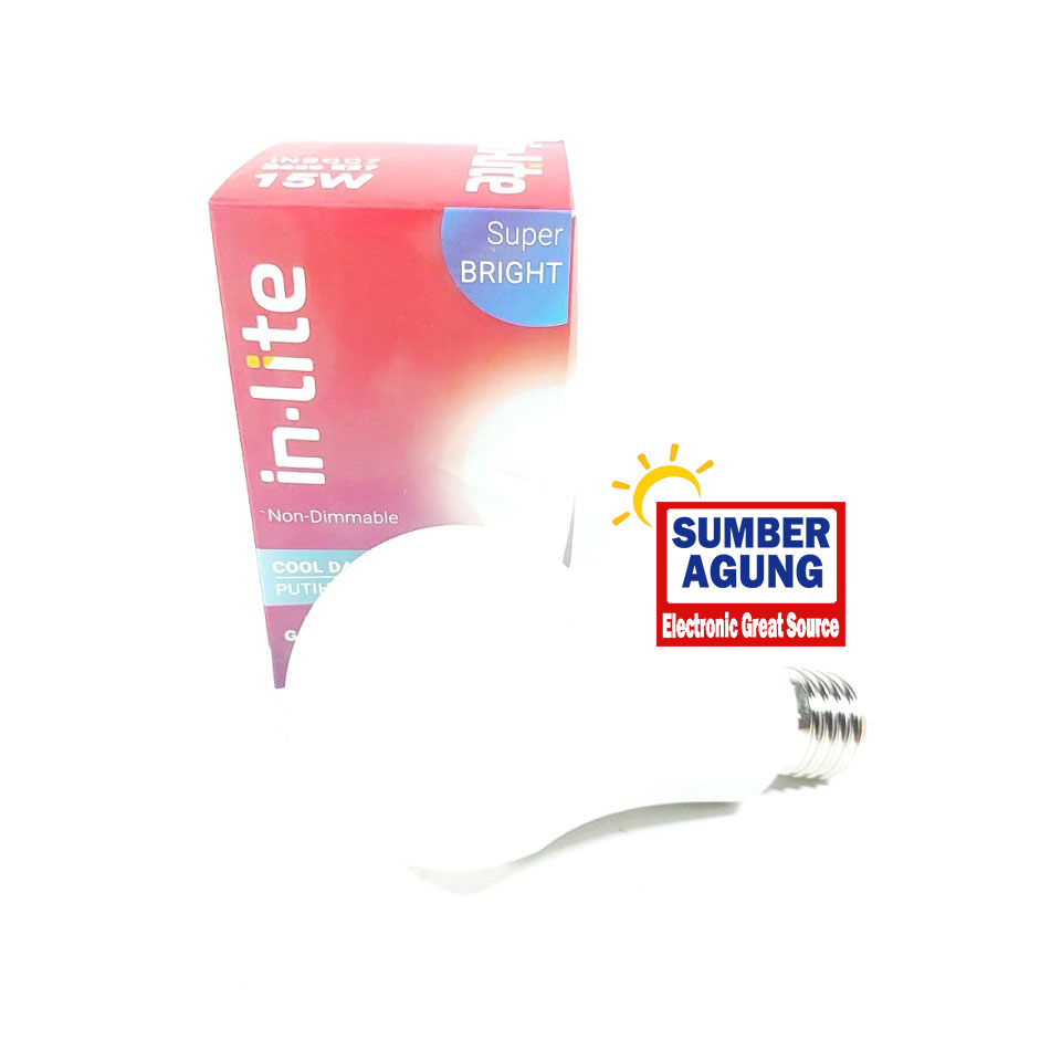 Lampu LED 15W Inlite Galaxy Series Bulb Bulat INB007 Cahaya Putih Cerah ...