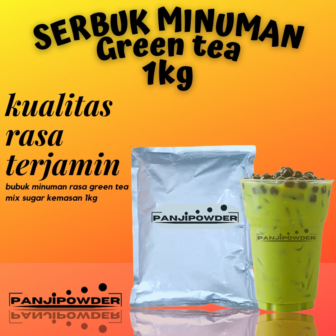 minuman boba rasa green tea 1kg bubuk minuman rasa green tea serbuk ...